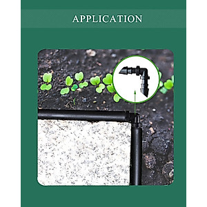 Drip Irrigation Elbow for 1/4'' Drip Irrigation Tubing Parts drip Irrigation Fittings,Pack of 60