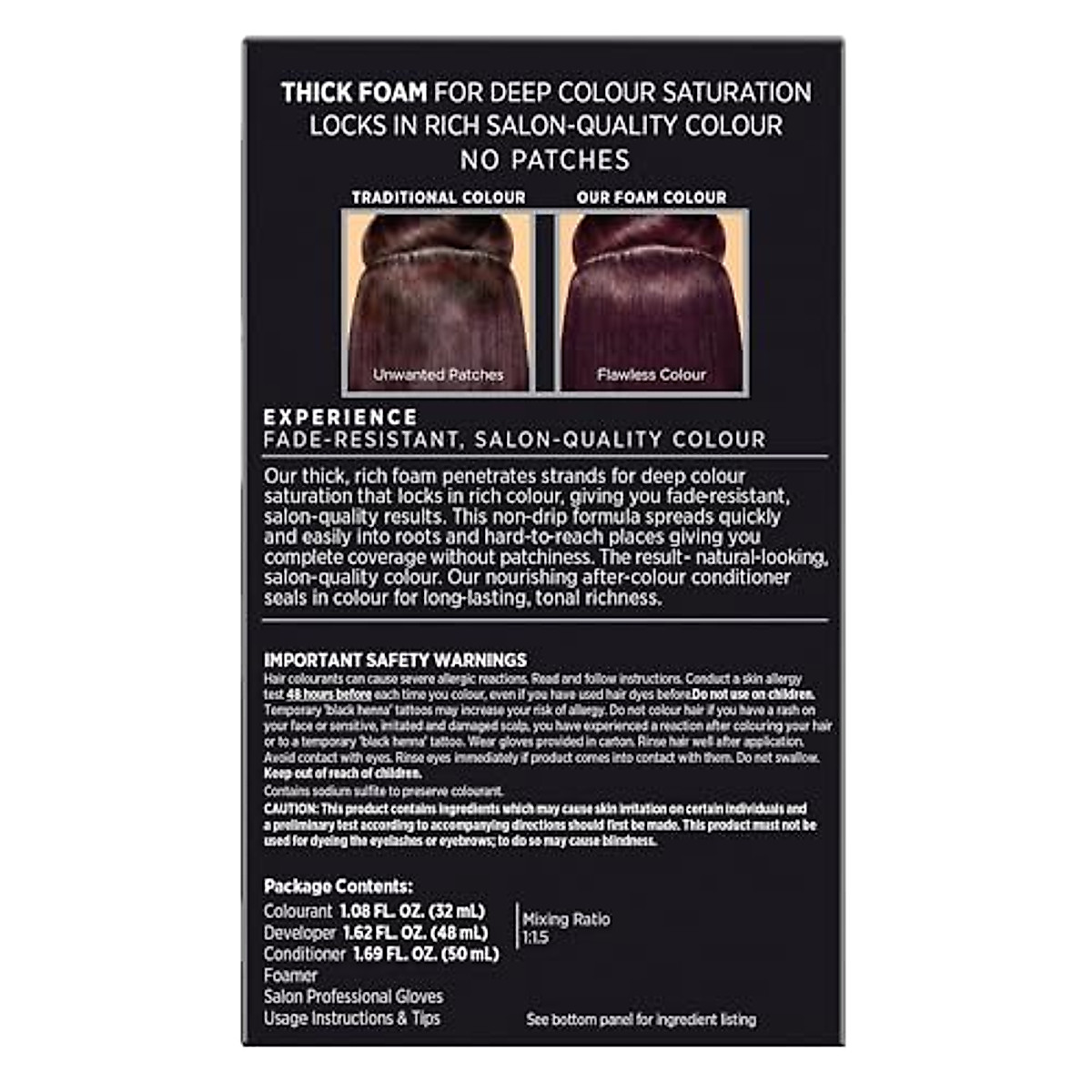 John Frieda Deep Cherry Brown 3VR Permanent Foam Hair Color, 1 Application