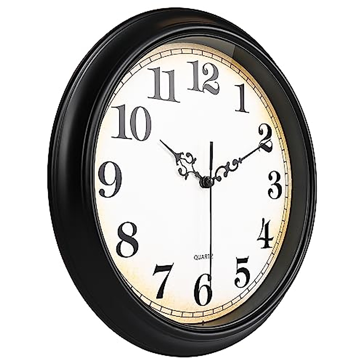 Yoiolclc Wall Clock Silent Non-Ticking Retro Wall Clocks Classic Battery Operated for Kitchen, Bedroom, Classroom Decor (12 Inch, Black)