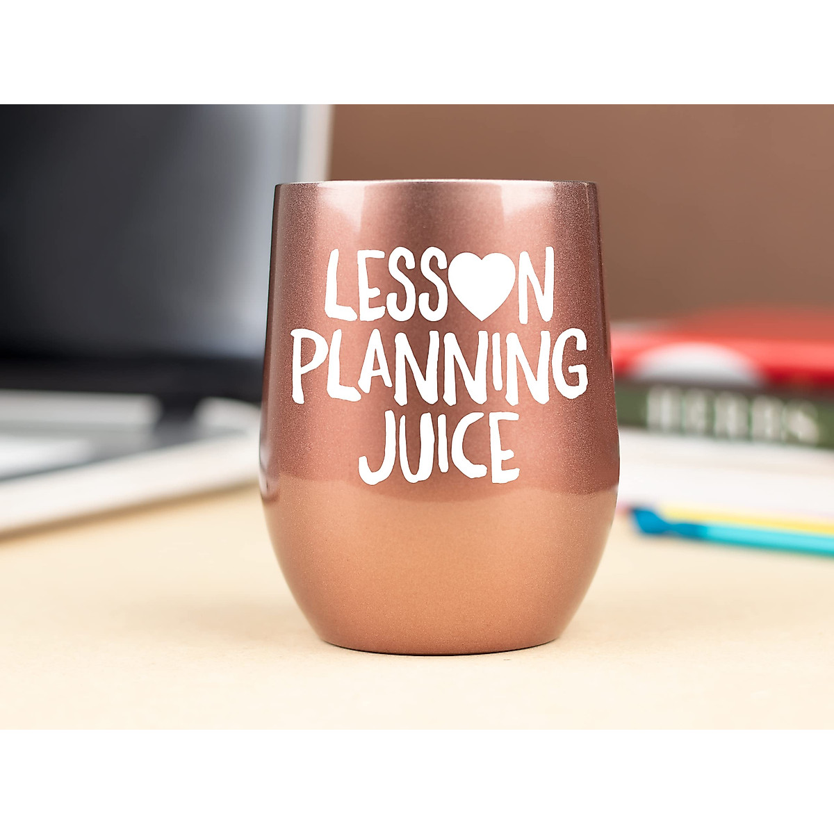 Teacher Gifts for Women - Lesson Planning Juice Funny Tumbler/Mug with Lid for Wine, Coffee - Unique Funny Gifts for Teachers Appreciation Week, Virtual Teaching, Cute, Mom, Valentines Day