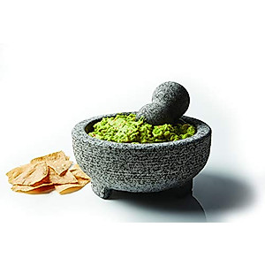 Vasconia 4-Cup Granite Molcajete Mortar and Pestle, Gray