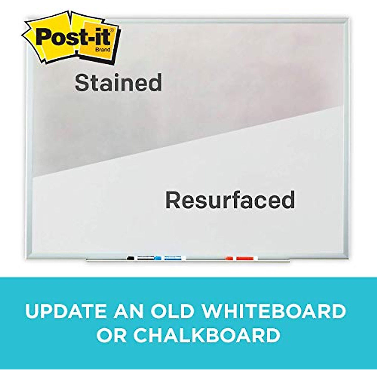 Post-it Dry Erase Whiteboard Film Surface for Walls, Doors, Tables, Chalkboards, Whiteboards, and More, Removable, Stain-Proof, Easy Installation, 50 Ft x 4 Ft (DEF50X4)