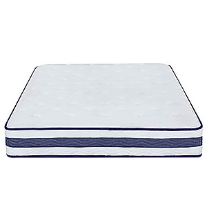 PrimaSleep 11 inch Tight Top Spring Mattress,Gel Foam,BluePiping (King)