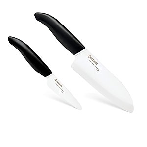 KYOCERA 2-Piece Ceramic Knife Set 5.5" Santoku and 3" Paring knife
