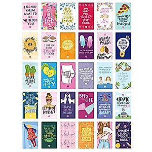 bloom daily planners Love Note Card Deck - Cute Sentimental Quote Cards - Set of Thirty 2" x 3.5" Cards - Assorted Designs