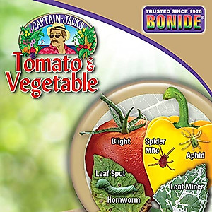 Bonide Captain Jack's Tomato & Vegetable Spray, 32 oz Ready-to-Use Spray, Insect & Disease Control for Organic Gardening