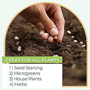 Window Garden Expanding Organic Fiber Soil 12qt and Hydrating Bag, Potting Soil for Planting Indoors or Outdoors, Plant Soil for Any Seed Starting Kit, Microgreens or Succulent, Easy-to-Store Soil