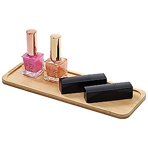 Tbestmax 10 Oz Cotton Swab/Ball/Pad Holder with Vanity Tray, Qtip Apothecary Jar, Clear Bathroom Containers Dispenser for Storage 3 Pack Wood Lids