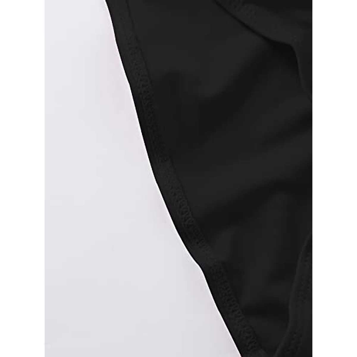 SMMY Women's Solid One-Piece Large Open Back Printed high Waist Swimsuit (Medium, Black)