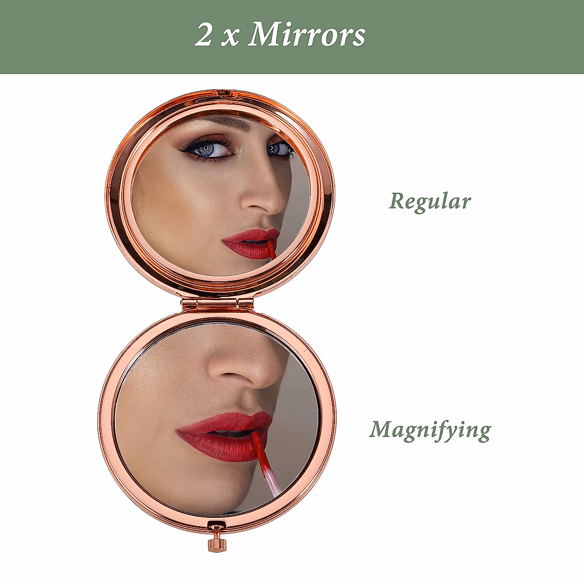 Sister Birthday Gifts from Sister Compact Mirror Valentines Day Stocking Suffers for Women Best Friends Friendship Graduation Easter Small Makeup Mirror from Little Big Sister Brother