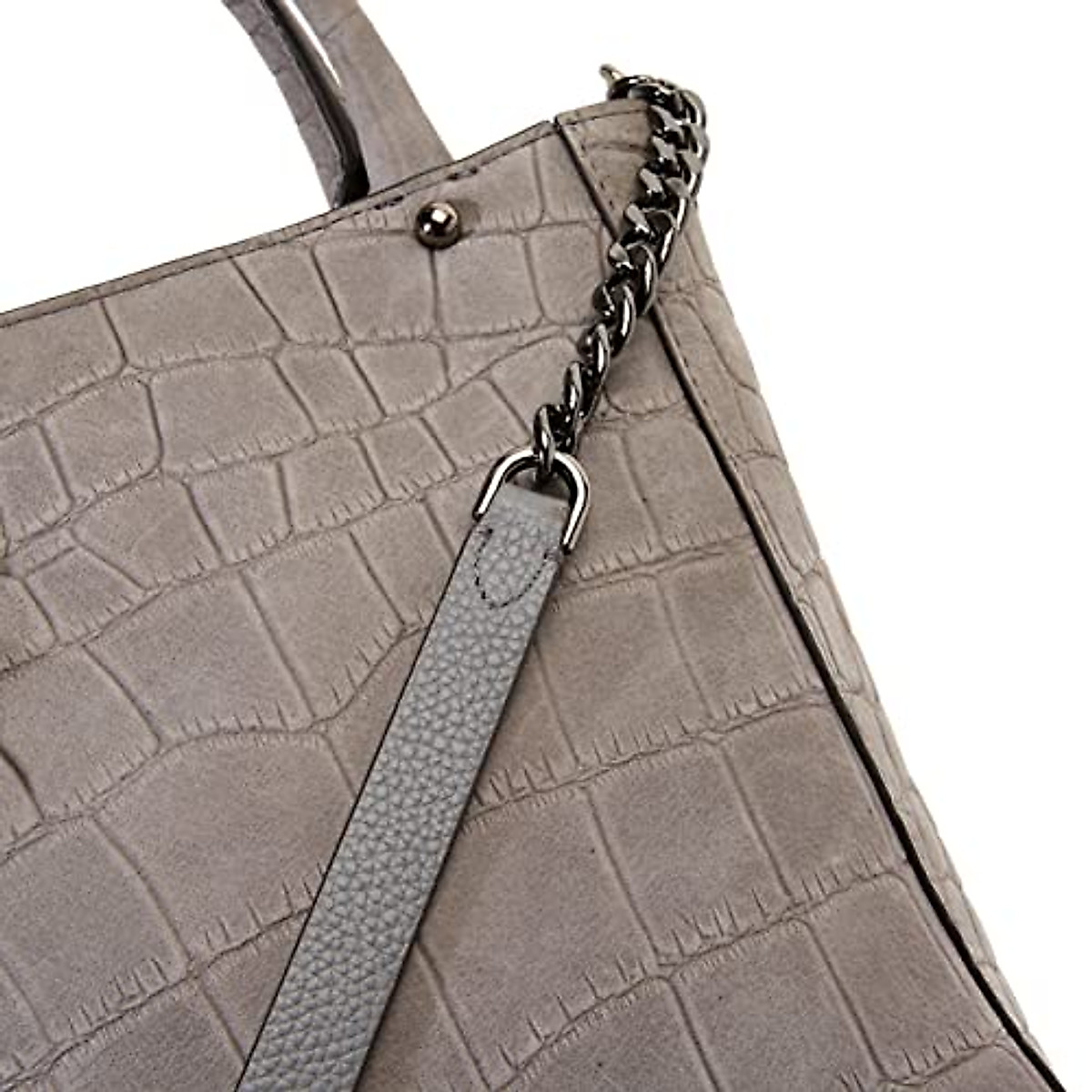 Rebecca Minkoff Women's Chain Tote Crossbody, Grey
