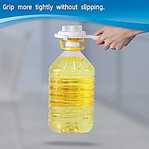 Jar Opener, Jar & Bottle Opener for Weak Hands Seniors with Arthritis Lid Opener Cap Opener Grip Opener | Labor-saving | Multifunctional | Adjustable | Handheld (Pure White)