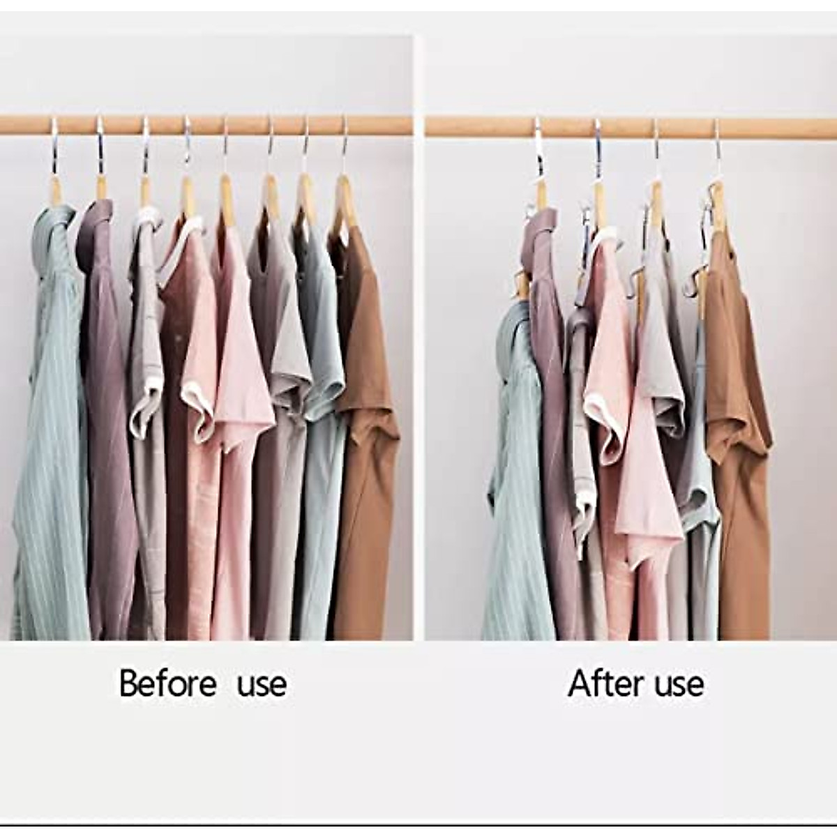 Clothes Hanger Connector Hooks | Space Saving Hanger Connector Hooks - Multi-Colored Set | 60 Pack