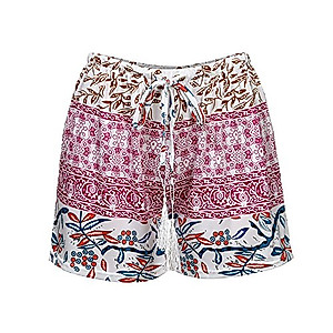 New Print Shorts, Thenlian Fashion Women Sexy Hot Pants Summer Casual Shorts High Waist Short Pants (L, PURPLE)