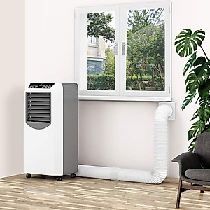 Portable Air Conditioner Hose Kit AC Hose with Adapter 5.9" Dia 78.7" Length Universal Flexible Exhaust Hose and AC Unit Tube Connector for Portable Air Conditioner Vent