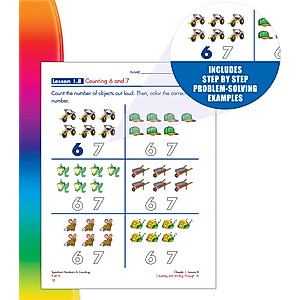 Spectrum Preschool Numbers and Counting Math Workbook, Ages 3 to 6, Preschool Math Numbers and Counting, Practice Writing Numbers 0-20, Comparing Numbers of Objects, and Counting to 100 - 96 Pages