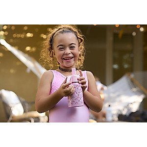 IRON °FLASK Kids Water Bottle - Straw Lid, 20 Name Stickers, Vacuum Insulated Stainless Steel, Double Walled Tumbler Travel Cup, Thermos Mug - Dark Pine, 14 Oz