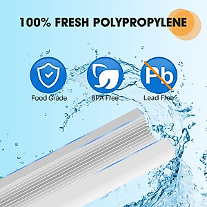 PUREPLUS 5 Micron 10"x2.5" Whole House Pleated Sediment Filter for Well Water, Replacement Cartridge for Universal 10 inch RO System, W50PE, WFPFC3002, SPC-25-1050, FM-50-975, 801-50, WB-50W, 4Pack