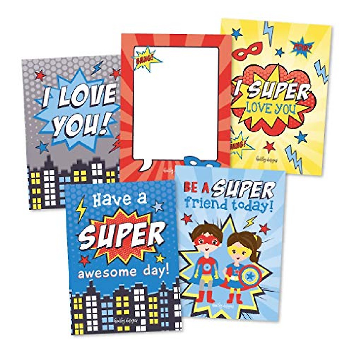 25 Superhero School Lunch Box Notes For Kids, Inspirational Motivational Cards For Boys Girls From Mom, Encouraging Notes for Student Children Teens, Thinking of You Positive Affirmations Lol Fun Love