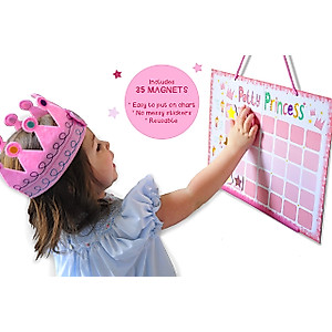 Tickle & Main Princess Potty Training Gift Set with Book, Potty Chart, Star Magnets, and Reward Crown for Toddler Girls