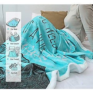 Famitile Pug Blanket, All You Need is A Pug Blue Puppy Blanket Super Soft Pug Stuffed Animal Blanket Pug Gifts for Pug Lovers (Pug-3, 47" x 60")