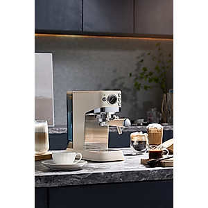 MOI Espresso Machine High Pressure - Espresso Maker with Milk Frother Steam Wand, Coffee and Espresso Maker Combo with Stainless Steel Stainless Steel Cup Plate, 1.5 L Removable Water Tank - 20 Bar