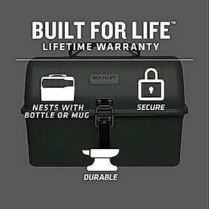 Stanley Classic Lunch Box, Hammer Tone Green, 5.5-Quart