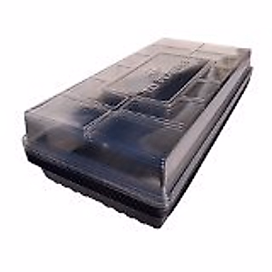 Hydroponics Market 5 Humidity Domes & 5 1020 Plant Growing Trays Kit - Premium Quality Made in The USA - Sturdy, Reusable, Recyclable - for Organic Seed Starting, Microgreens, Wheatgrass