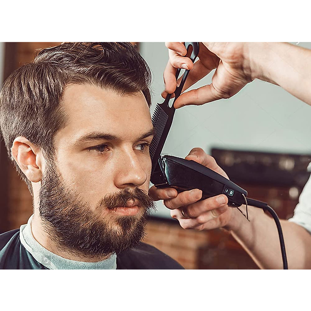 Clipper Guards Cutting Guides for Wahl with Metal Clip #37-500 – /8” to ”– Fits All Full Size Wahl Clippers (Black-Pack of 10)