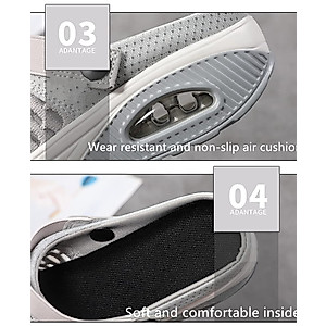 Dosurgorn Women Walking Shoes Air Cushion Slip-On Shoes - Orthopedic Diabetic Walking Shoes (Black,10)