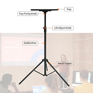 ESDDG Projector Stand Tripod, 23" to 63" Laptop Stand with Tripod Music Stand Tripod for Camera Portable Tripod with Adjustable Height, Projector Tripod Stand