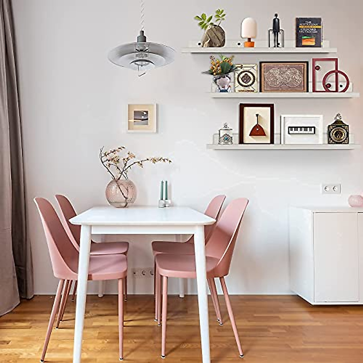 Calenzana Wall Mounted Floating Shelves, 3 Pack 24 inch and 3 Pack 36 inch Photo Picture Ledge Shelf for Living Room Bathroom Bedroom Kitchen Office, Creamy White