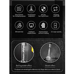 KJLYLPP 12L Commercial Multi-Purpose Milk Frother, Electric Milk Foam Maker LED Display for Espresso Coffee Tea Coffee Shop Dessert Shop Hotel Milk