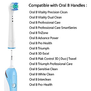 Replacement Brush Heads for Oral B Compatible Electric Toothbrush Heads, Including 4 Precision, 4 Floss, 4 Cross and 4 Whitening - 16 Variety Pack