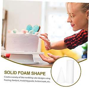 NOLITOY 1 Set Bakery Foams Cake Round Foam Cake Dummies Cake Foam Rounds Bakery Dummy Cake Foams Cake Modelling Foams Cake Adornment Foam Cake Rounds White Party Supplies Fake Cake