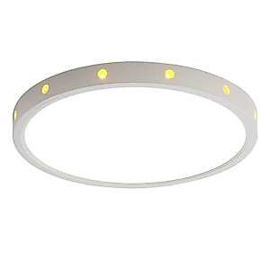 Anmaice Flush Mount led Ceiling Light Fixture 3000K/4000K/5000K Selectable,Modern Ceiling Lights for Bedroom Children's Kids Dining Room Kitchen Round White