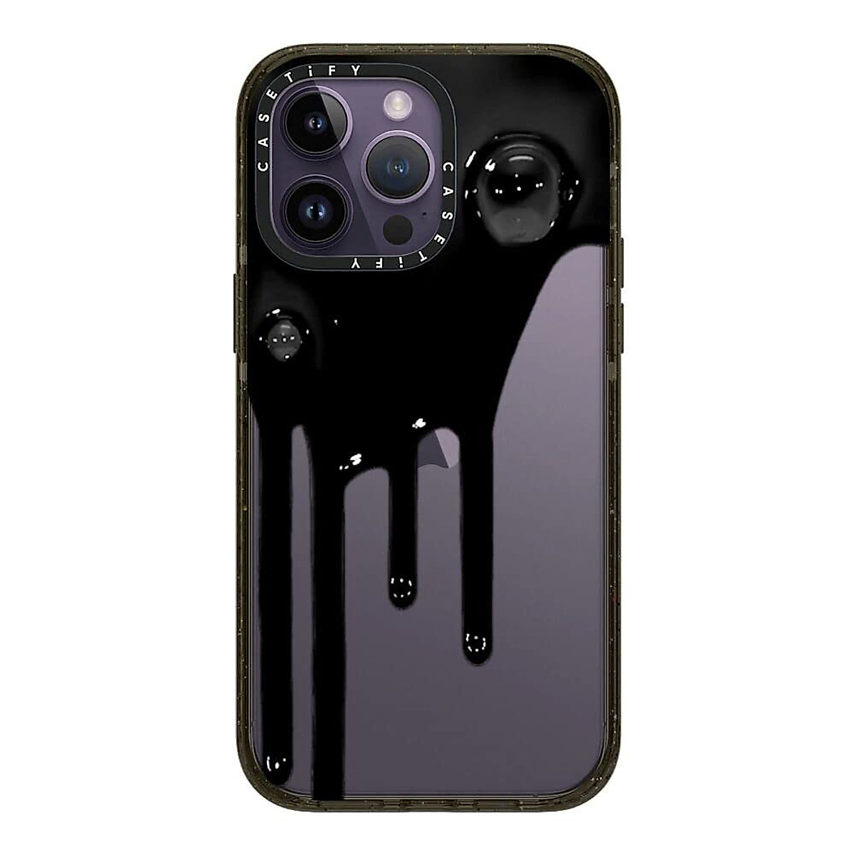 CASETiFY Impact iPhone 14 Pro Max Case [4X Military Grade Drop Tested / 8.2ft Drop Protection] - Black DRIP - Glossy Black
