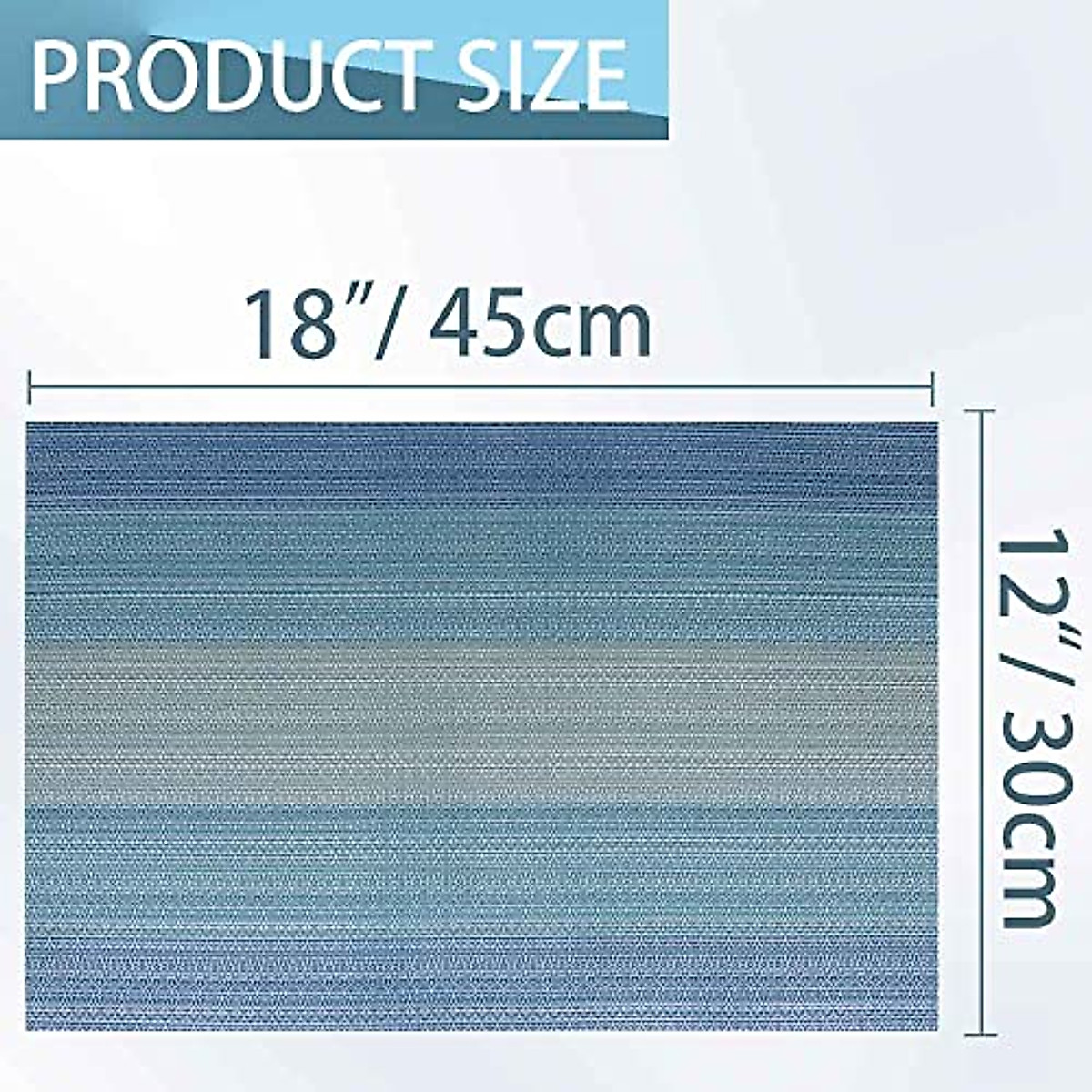 WaoDoing Placemats, Placemats for Dining Table, Heat Resistant Place Mats for Kitchen Table, PVC Table Mats, Easy to Clean, Set of 6