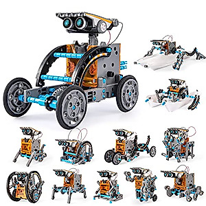TEMI STEM Solar Robot Kit for Kids, 12-in-1 Educational STEM Science Experiment Toys, Solar Powered Building Kit DIY for 8 9 10 11 12 13 Years Old Boys & Girls Kids Toy