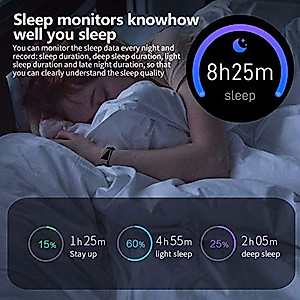 XXXDXDP Sport Modes Smart Watch for Android ios Fashion Comfortable Women Men Sleep Management Smartwatch (Color : Black)