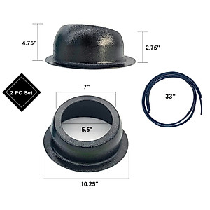 Custom Install Parts Pair of 6.5" Install Universal Angled Speaker Enclosures Boxes Pods Surface Mount