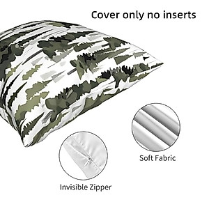 White Trees Camo Pattern Decorative Pillow Cover - Soft and Versatile Cushion Case for Home Décor and Car Seats