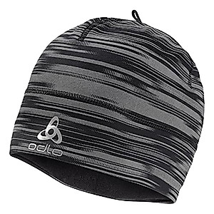 Odlo Polyknit Light ECO Print Hat, Black Reflective, One Size