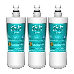 AQUA CREST 3US-AF01 Under Sink Water Filter, Replacement for Standard Filtrete® 3US-AF01, 3US-AS01, Aqua-Pure AP Easy C-CS-FF, WHCF-SRC, WHCF-SUFC, WHCF-SUF, NSF/ANSI 42 Certified, Pack of 3