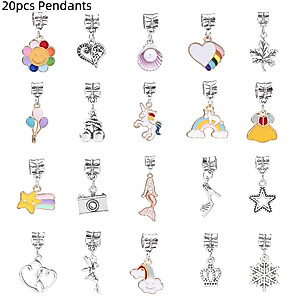 Berocia Charm Bracelet Making Kit, Jewelry Making Supplies Including European Beads Charm Pendants Snake Chains, Gifts Set for Teen Girls Arts and Crafts for Kids Ages 5 6 7 8 9 10 11 12 (Multicolor)