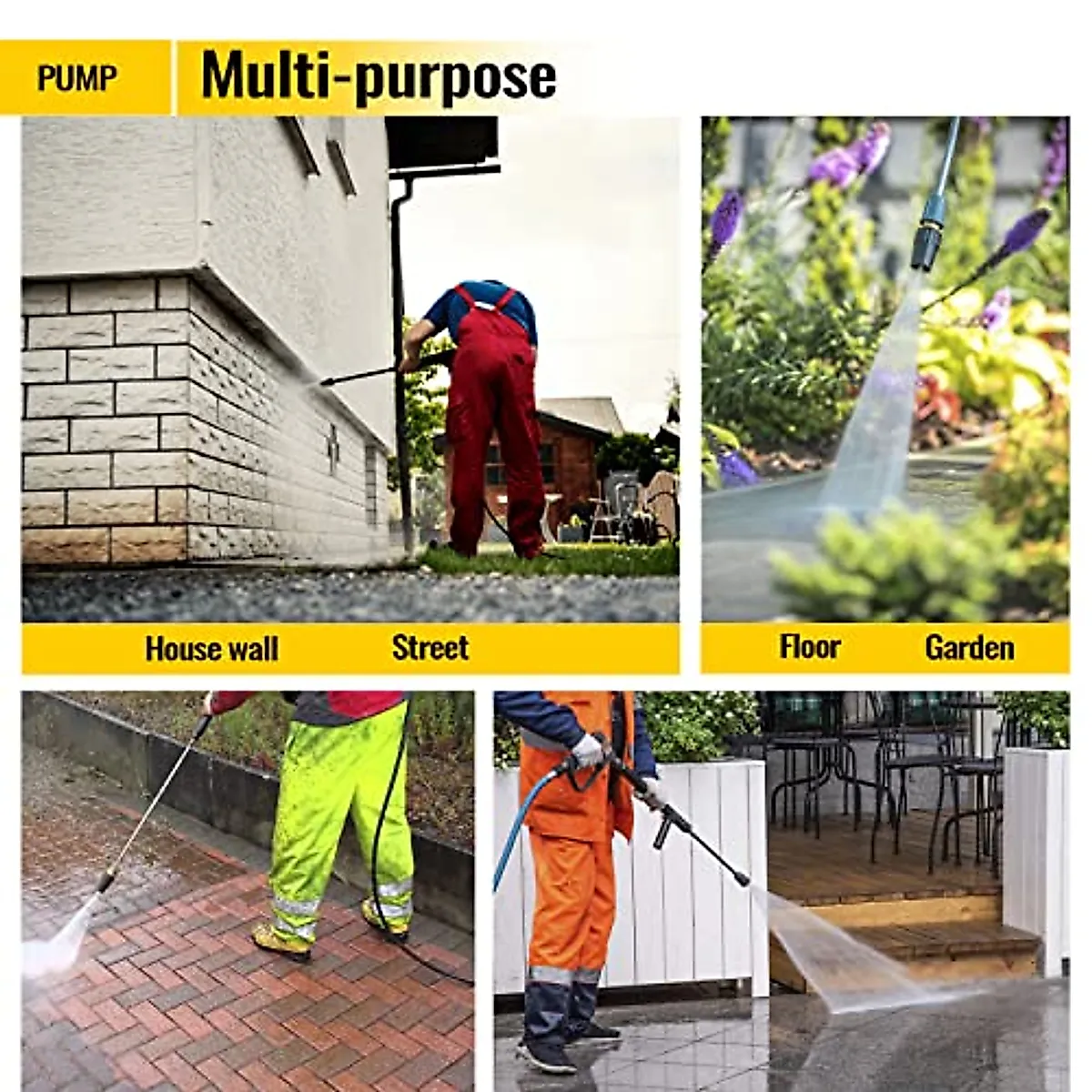 SurmountWay 3200PSI Pressure Washer Pump Horizontal 3/4" Shaft Replacement Power Washer Pump 2.4 GPM for 309515003,308418007, K2400HH (Horizontal)