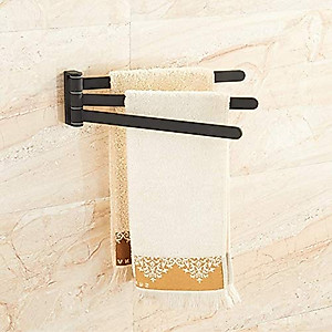 Towel Racks, Towel Rack for Bathroom Towel Shelf Stainless Steel Bathroom Kitchen Wall Mounted Towel Rack Holder with 3 Swivel Towel Shelf