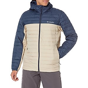 Columbia Men's Silver Falls Hooded Jacket, Ancient Fossil/Collegiate Navy, 3X Big