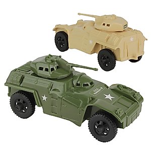 TimMee Recon Patrol Armored Cars - Plastic Army Men Scout Vehicles USA Made
