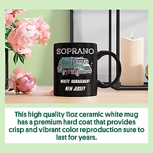 Tuantuyetvoi Soprano Garbage Truck Waste Management Black Coffee Mug 11oz…